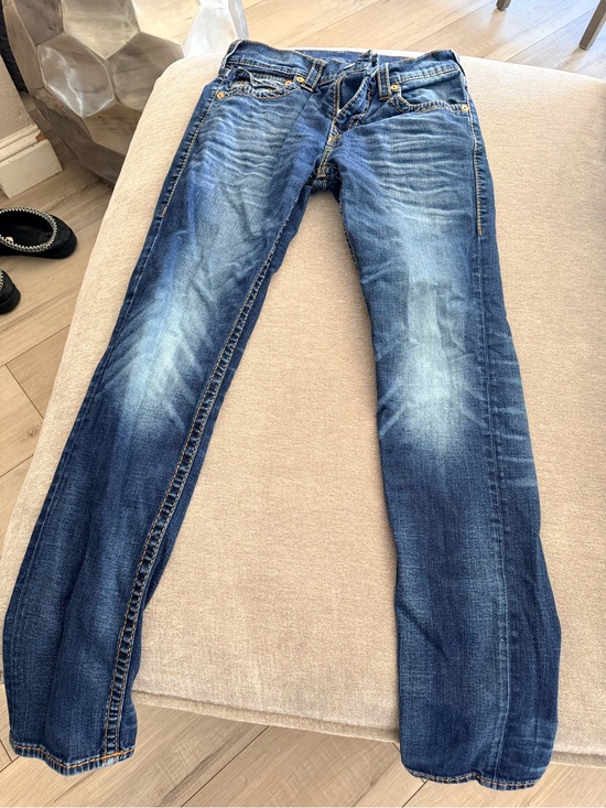 True Religion | Jeans | True Religion Blue Denim Skinny Jeans With ...